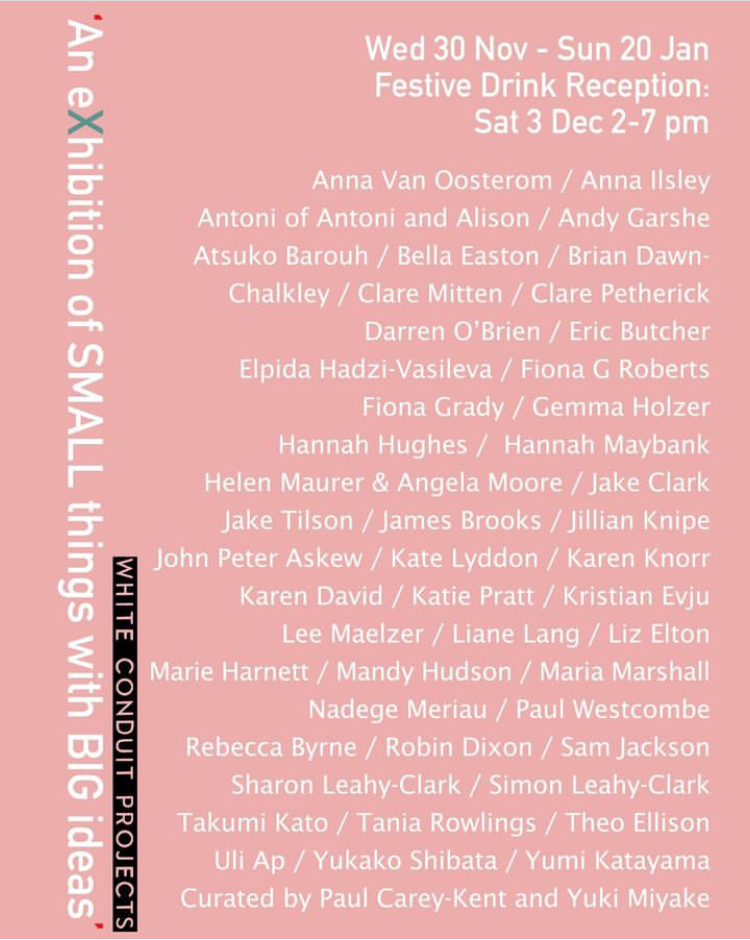 ‘An eXhibition of SMALL things with BIG ideas’ at White Conduit ...